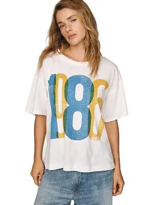 PILCRO 1986 Cotton Graphic Tee - Neutral Pattern