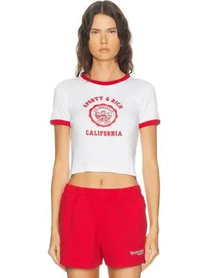 SPORTY & RICH Sporty & Rich California Emblem Soft Ringer Tee