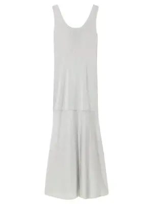 HOUSE OF DAGMAR Metallic Knit Maxi Dress - Silver