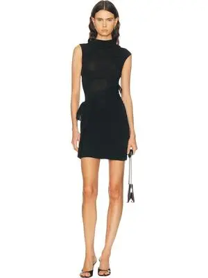 Helmut Lang Knot Mini Dress - Black