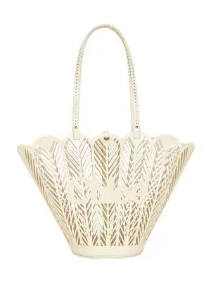 Chloé Soleil Tote Bag In Beige - Milk