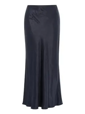 Carmen Says Neoma Satin Skirt With Side Tie - Black