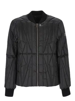 RICK OWENS + MONCLER Rick Owens X Moncler Geocamo Quilted Nylon Bomber Jacket - Black