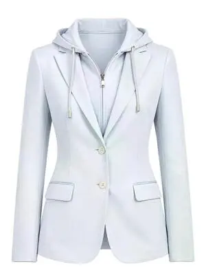 Eleventy Hooded Layered Blazer - Blue
