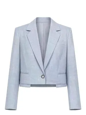 WE-AR4 The Bar Cropped Blazer - Blue