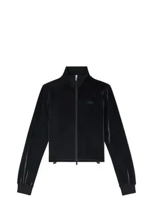 DIESEL® Slim Fit High Neck Zip-up Sweatshirt - Black