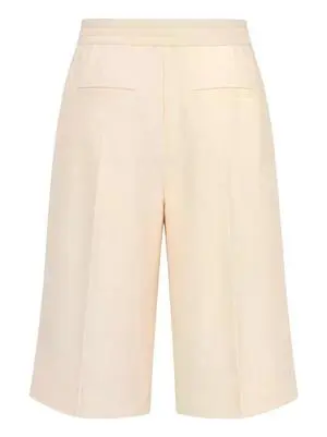 ESSE Finesa Tailored Wide-leg Shorts - Neutrals