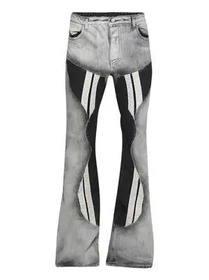 RIVINGTON ROI REBIS Pneuma Acid-wash Panelled Jeans - Grey