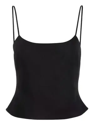 Jacquemus Spaghetti Strap Scoop Neck Top - Black