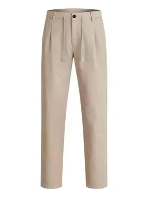 Eleventy Pleated Drawstring Trousers - Neutrals
