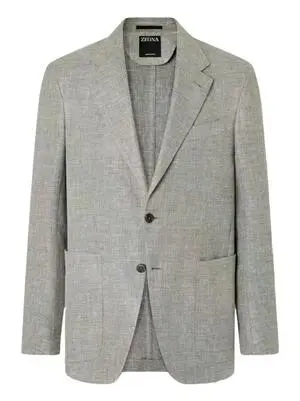Zegna Crossover Herringbone Jacket - Grey