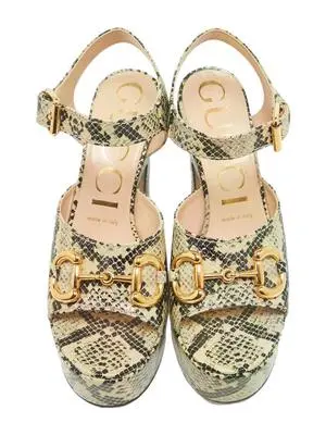 Gucci Horsebit Platform Sandals - Neutrals