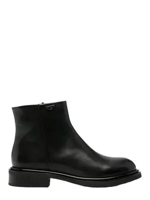 SERGIO MORETTI FIRENZE Logo Detail Ankle Boots - Black