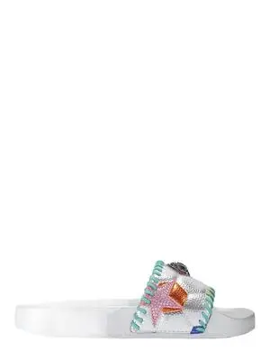 Kurt Geiger Meena Eagle Soccer Slides - Silver