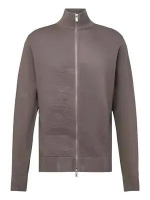 DRYKORN Zip-up Textured Knit Sweater - Brown