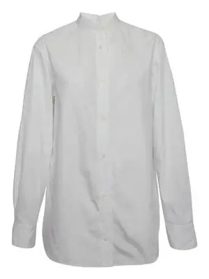 Miu Miu Oversized Band Collar Shirt - White