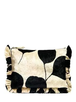 La DoubleJ Ruffled Clutch Bag - Neutrals