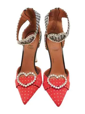 MALONE SOULIERS Camille Heart-print Pumps - Red