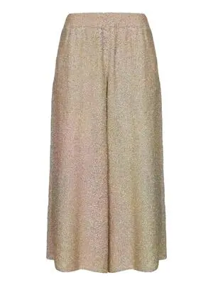 Brunello Cucinelli Sequin-embroidered Wide-leg Trousers - Neutrals