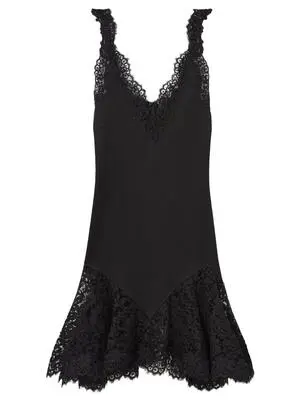 Stella McCartney Sleeveless Lace-trimmed Dress - Black
