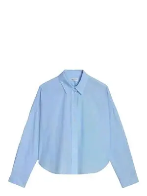 Marc O'polo Long Sleeve Woven Top - Blue