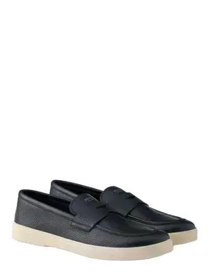 Prada Leather Loafers - Blue
