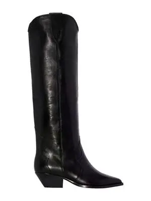 Isabel Marant Étoile Denvee Wedge Cowboy Boots - Black