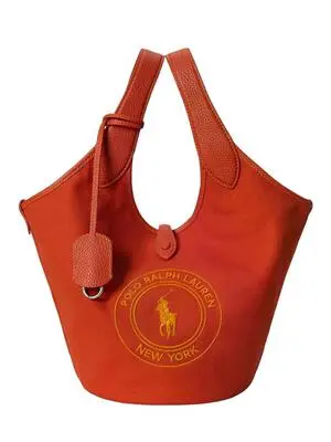 Polo Ralph Lauren Tote Bag With Embroidered Logo - Orange