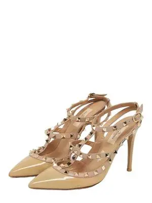 Valentino Garavani Rockstud Pointed-toe Pumps - Neutrals