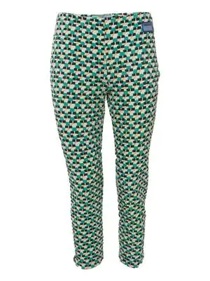 Prada Geometric Textured Crepe Trousers - Neutrals