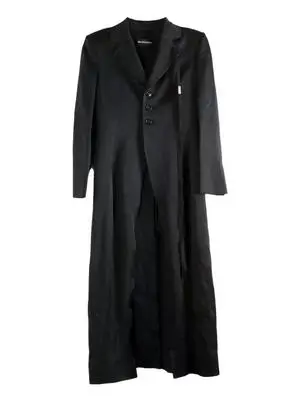 ANN DEMEULEMEESTER Single-breasted Floor-length Coat - Black