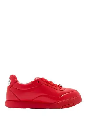 Givenchy Logo-plaque Leather Lace-up Sneakers - Red