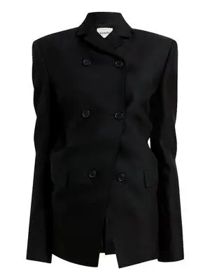 Khaite Double-breasted Jacket - Black