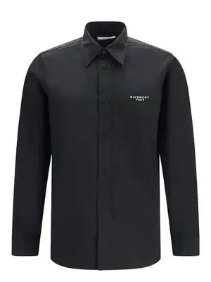 Givenchy Logo-stamp Shirt - Black