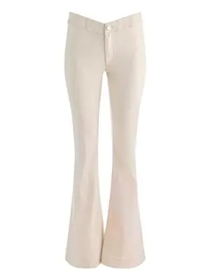 Alice + Olivia Chelsea V-waist Jeans - Neutrals