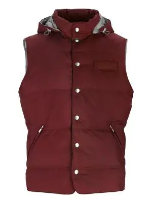 Brunello Cucinelli Hooded Padded Gilet - Red