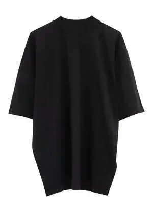JIL SANDER Drop-shoulder Mock-neck T-shirt - Black