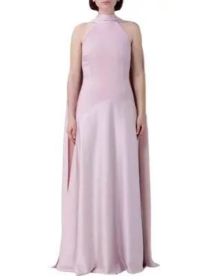 Solace London Cece Cape Detail Maxi Dress - Pink