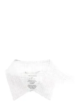 MFPEN Generous Check-pattern Shirt - White