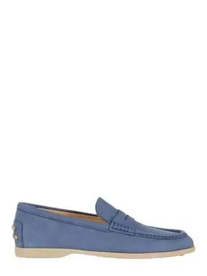 TOD'S Calfskin Penny Slot Gommino Loafers - Blue