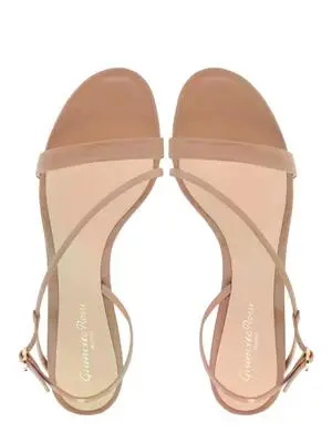 GIANVITO ROSSI Manhattan Leather Sandals - Neutrals