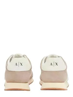 Armani Exchange Panelled Logo Sneakers - Neutrals