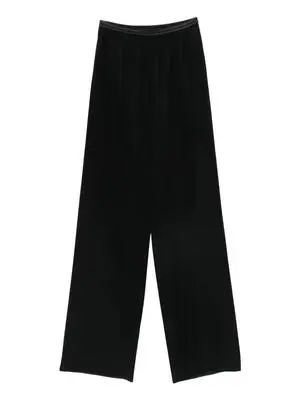 Emporio Armani Elasticated Straight Trousers - Black