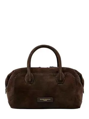 GIANNI CHIARINI Suede Tote Bag - Brown