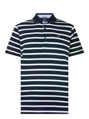 Paul & Shark Striped Short-sleeve Polo Shirt - Blue