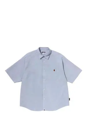 A BATHING APE Logo-print Short-sleeve Shirt - Blue