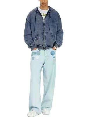 DIESEL® S-boxt-hood-zip-den Sweater - Blue