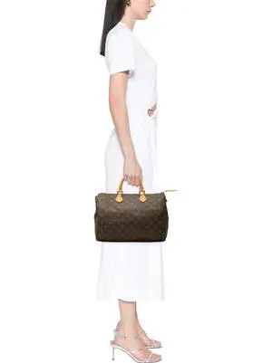 LOUIS VUITTON Monogram Speedy 35 Boston Bag - Brown