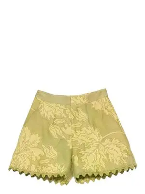 La DoubleJ Good Butt Jacquard Lace-trimmed Shorts - Green