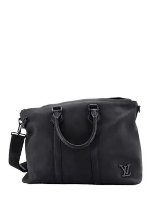 LOUIS VUITTON Louis Vuitton Aerogram Lock It Tote Satchel Black